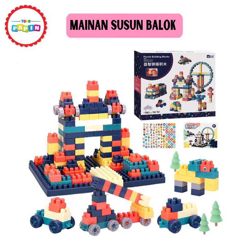 Jual TokoPapin Mainan Balok Blok Block Susun Edukasi Anak Brick Bongkar ...