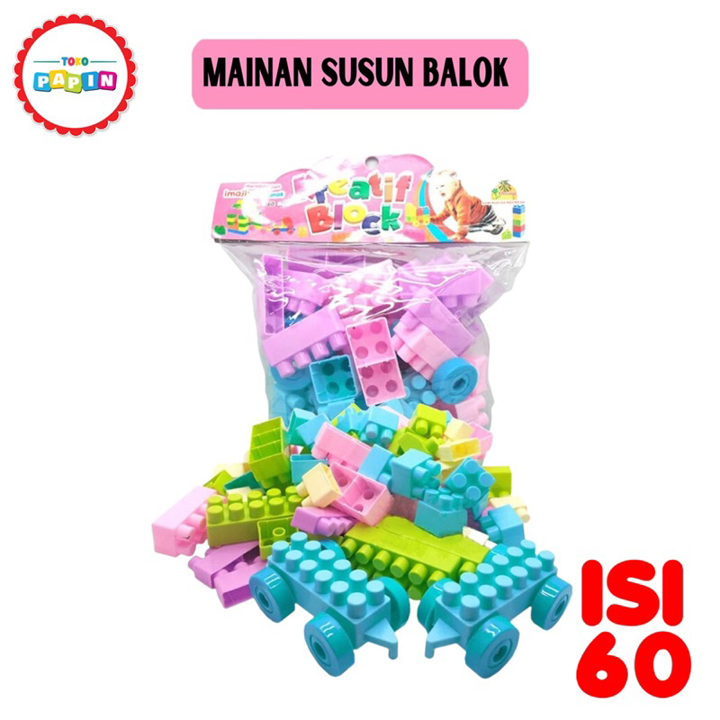 Jual TokoPapin Mainan Anak Balok Susun Block Besar Puzzle Blok Brick ...