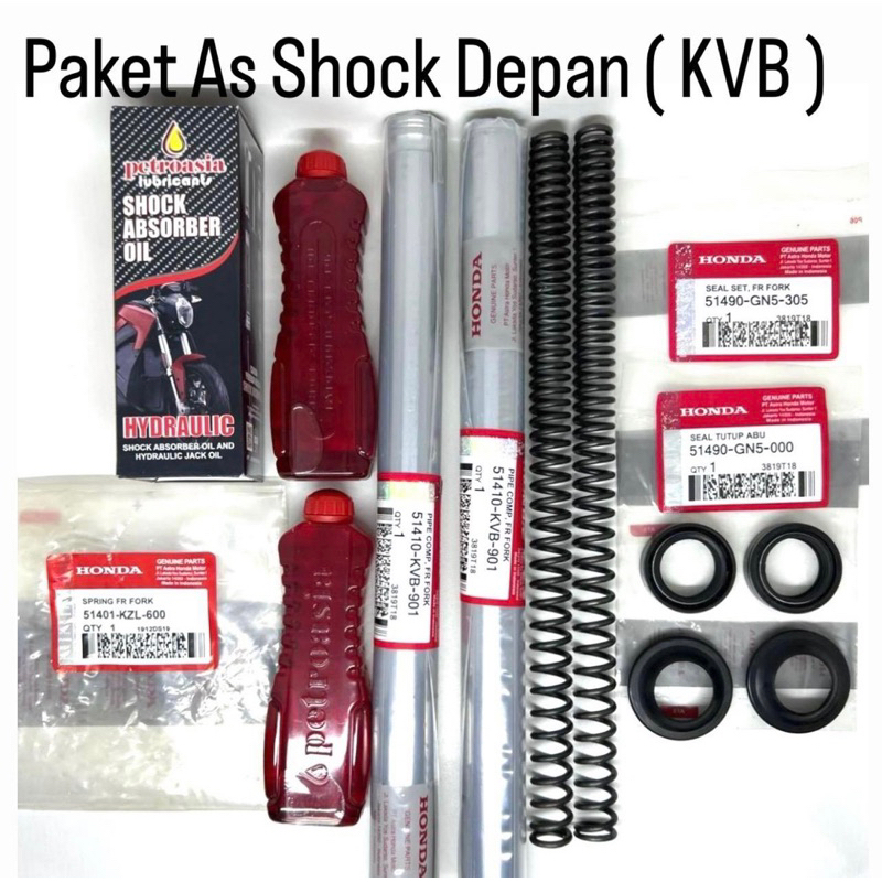 Jual Paket As Shock Depan (KVB) buat motor beat karbu, vario karbu ...