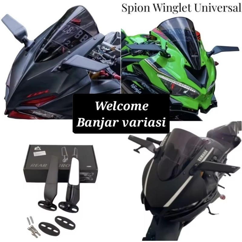 Jual Spion Zx25R Kaca Spion Model Winglet Kecil Universal Ninja ,Cbr ...