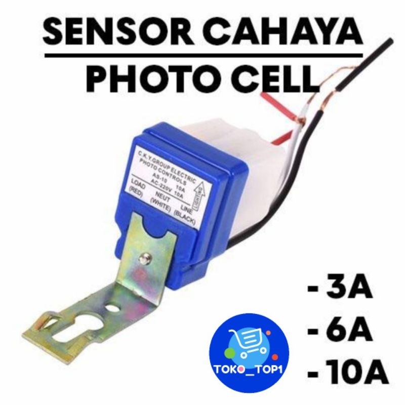 Jual Sensor Lampu Otomatis Automatic Day Light Switch Sensor Cahaya Dc 220v Photo Cell Fotocell 