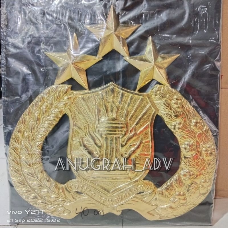 Jual plat kuningan logo POLISI/TRI BRATA ukuran 40cm | Shopee Indonesia