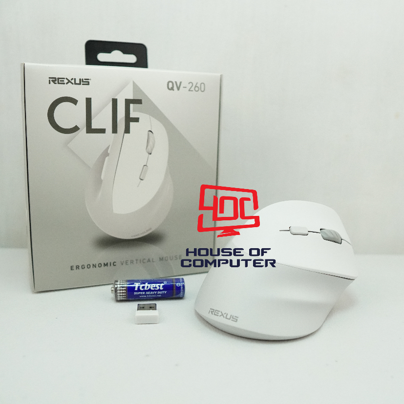 Jual MOUSE GAMING WIRELESS BLUETOOTH DUAL REXUS CLIF VERTICAL QV-260 ...