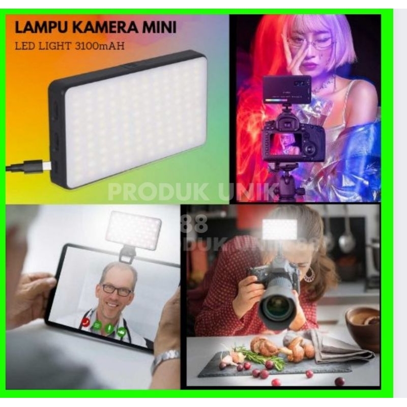 Jual Lampu Kamera Mini LED LIght Video Photo 3100 mAH 8W | Shopee Indonesia
