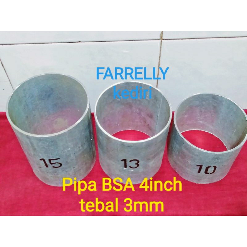 Jual Pipa besi BSA 4inch bahan tungku kompor oli dll.tebal 3mm tahan ...