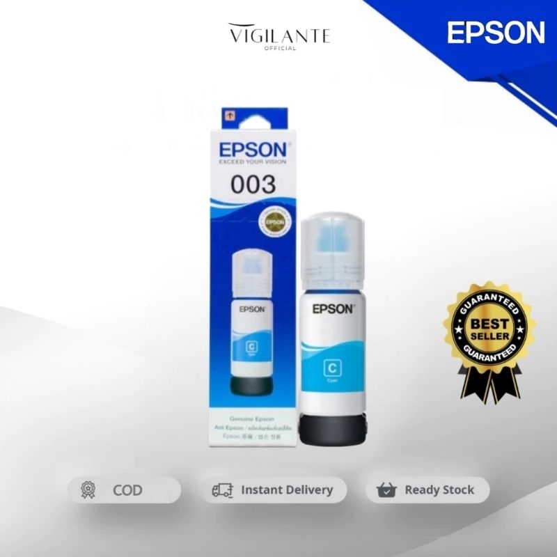 Jual Tinta Epson 003 Cyan Orginal - Cyan | Shopee Indonesia