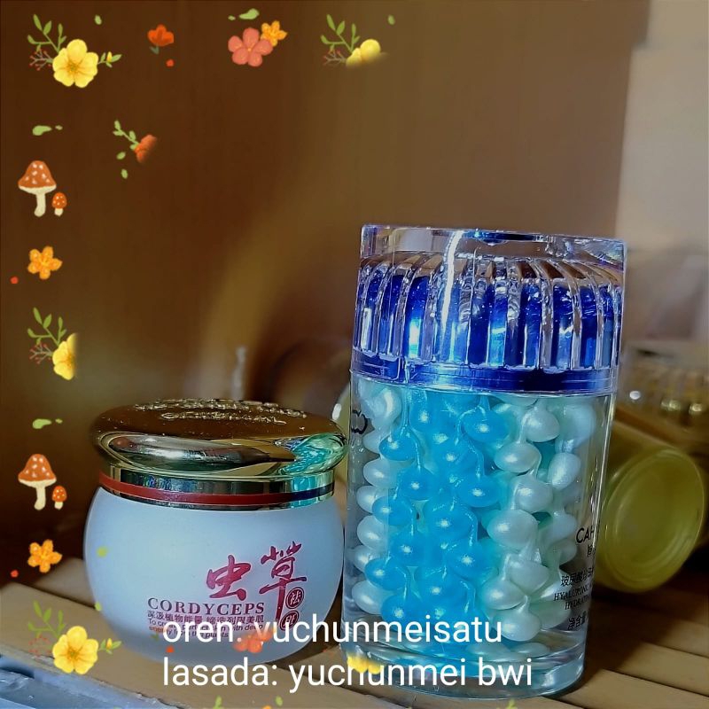 Jual YU CHUN MEI CORDYCEP CREAM MALAM/NIGHT DAN SERUM BLUE COLLAGEN ORI ...