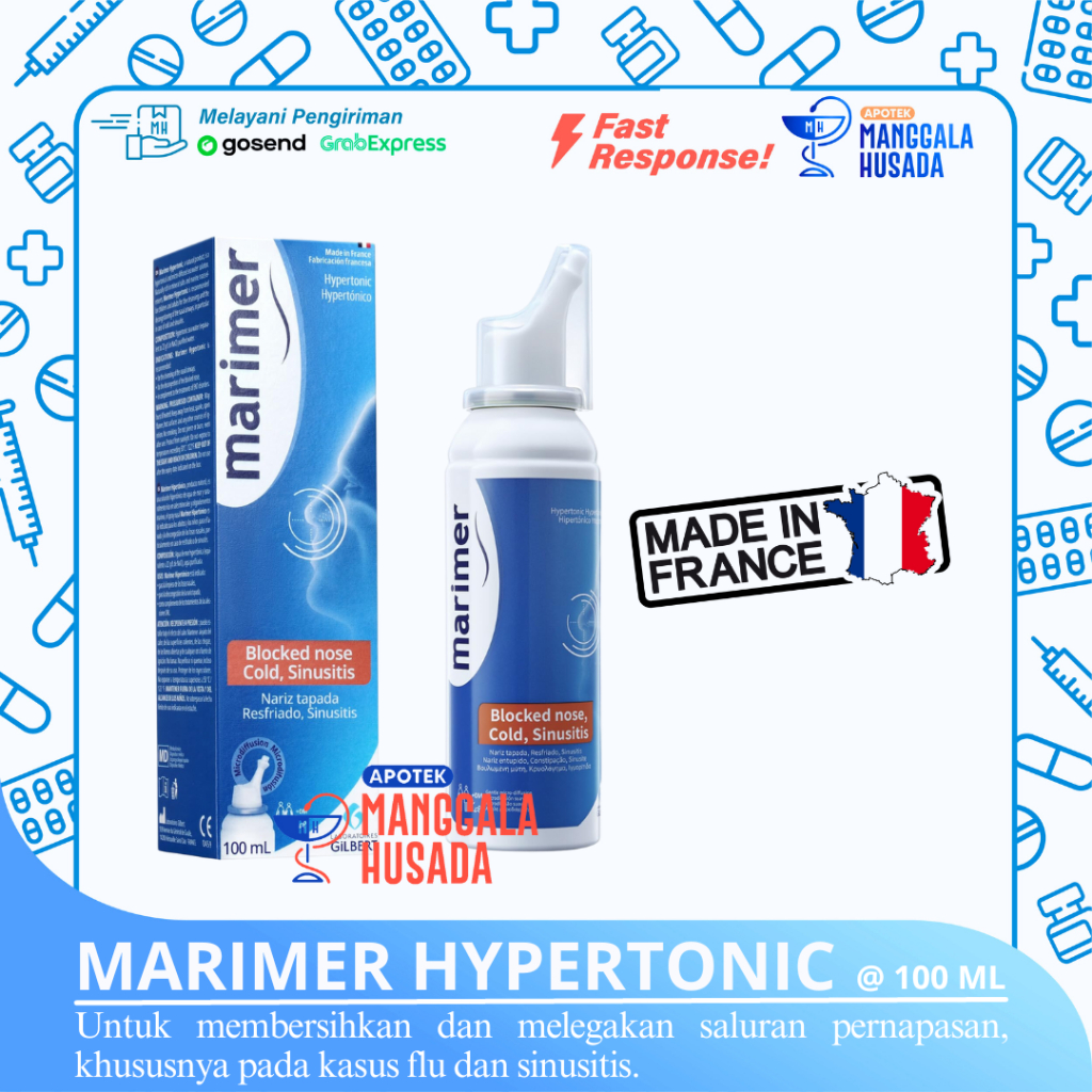 Jual MARIMER BLOCKED NOSE COLD SINUSITIS HYPERTONIC @ 100 ML | Shopee ...