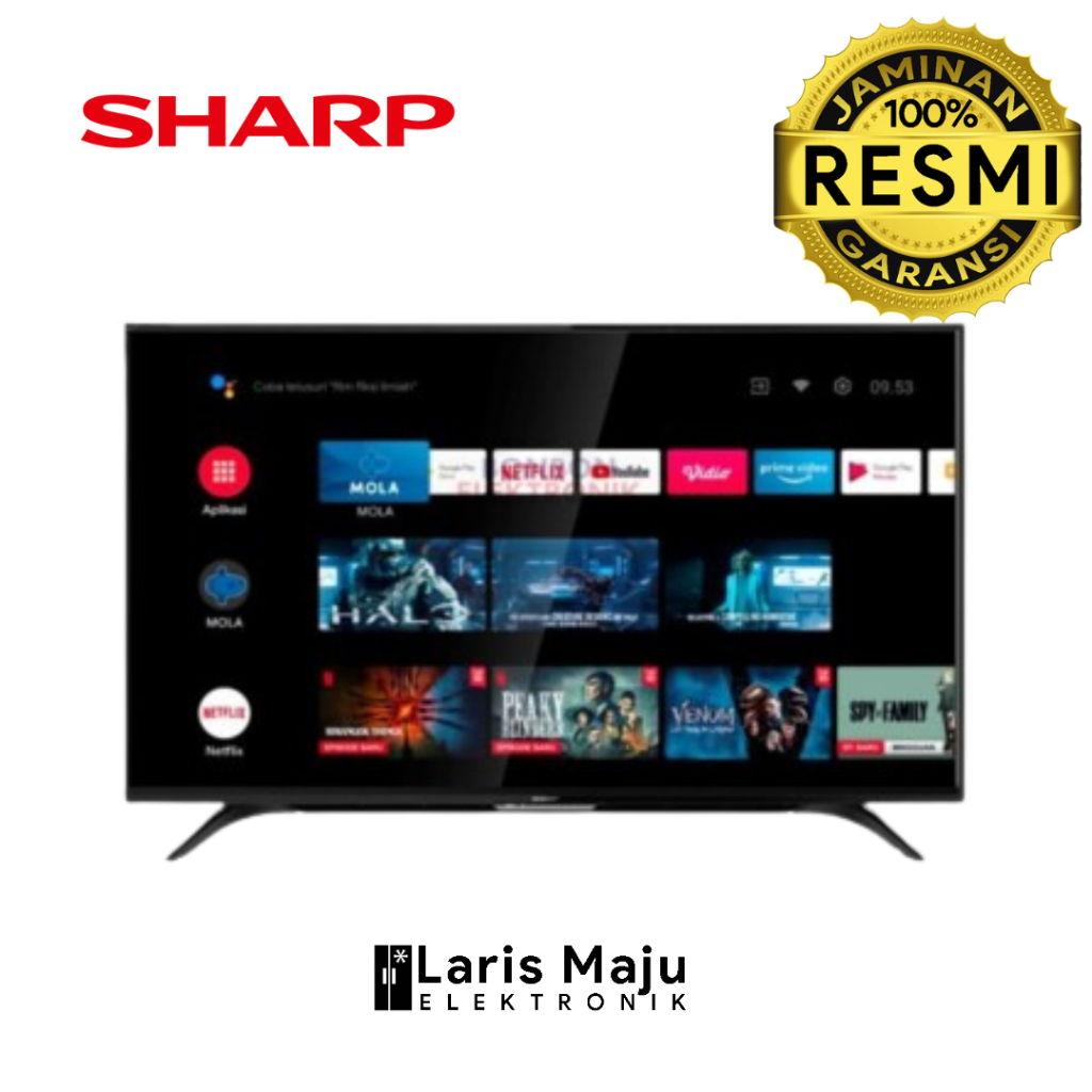 Jual SHARP LED TV 2T C50EG1I Android - 50 Inci Daya 112 Watt Prosesor Quad Core | Shopee Indonesia