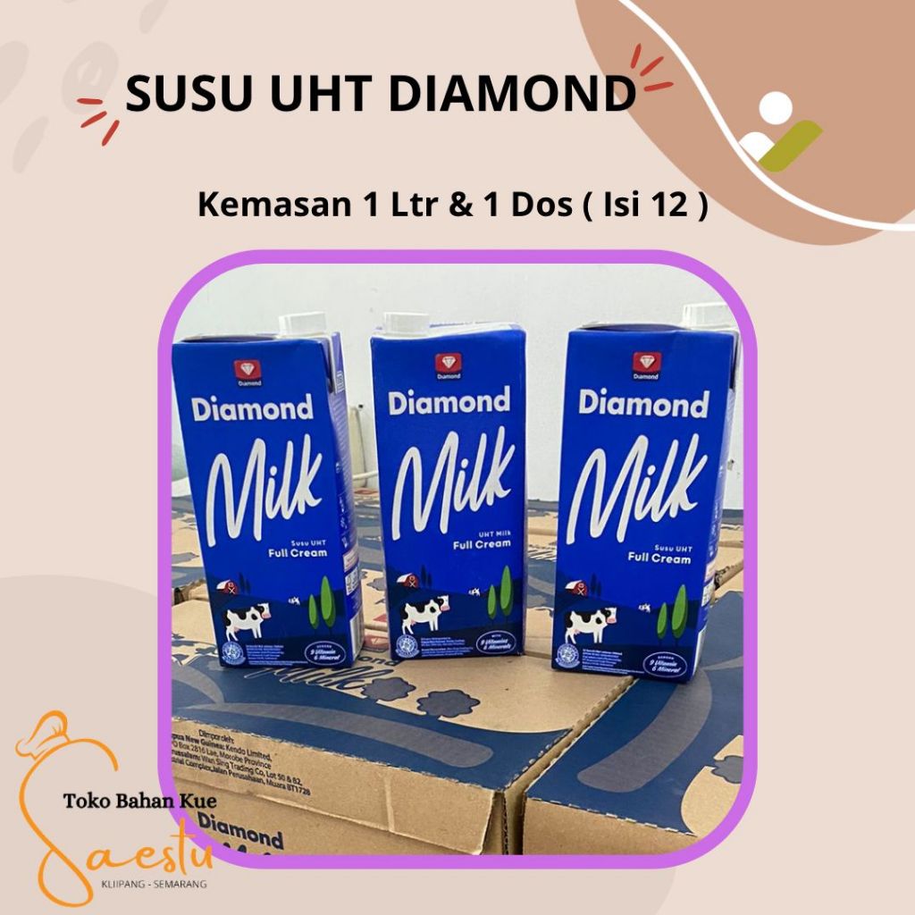 Jual SUSU UHT DIAMOND FULL CREAM 1 DOS | Shopee Indonesia