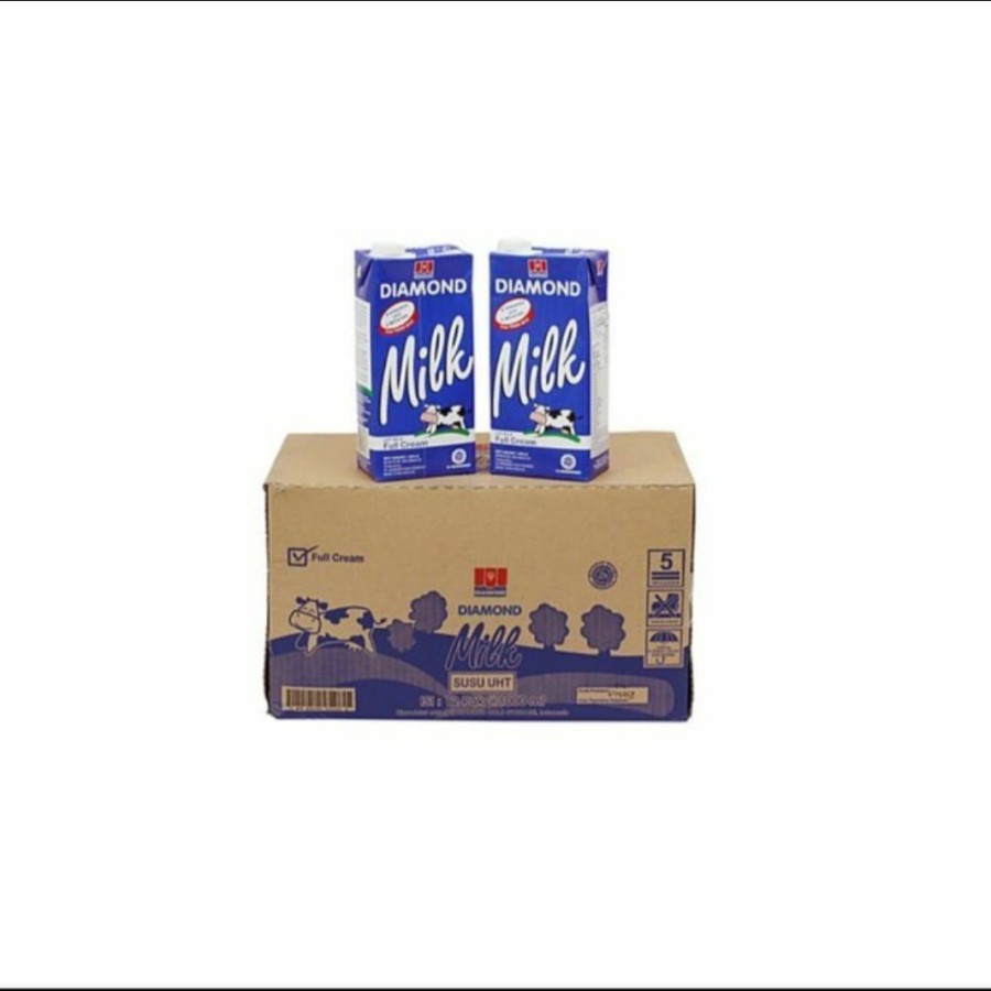 Jual Uht Diamond Milk-Susu uht diamond Full Cream 1Liter X12 Pcs (1 ...