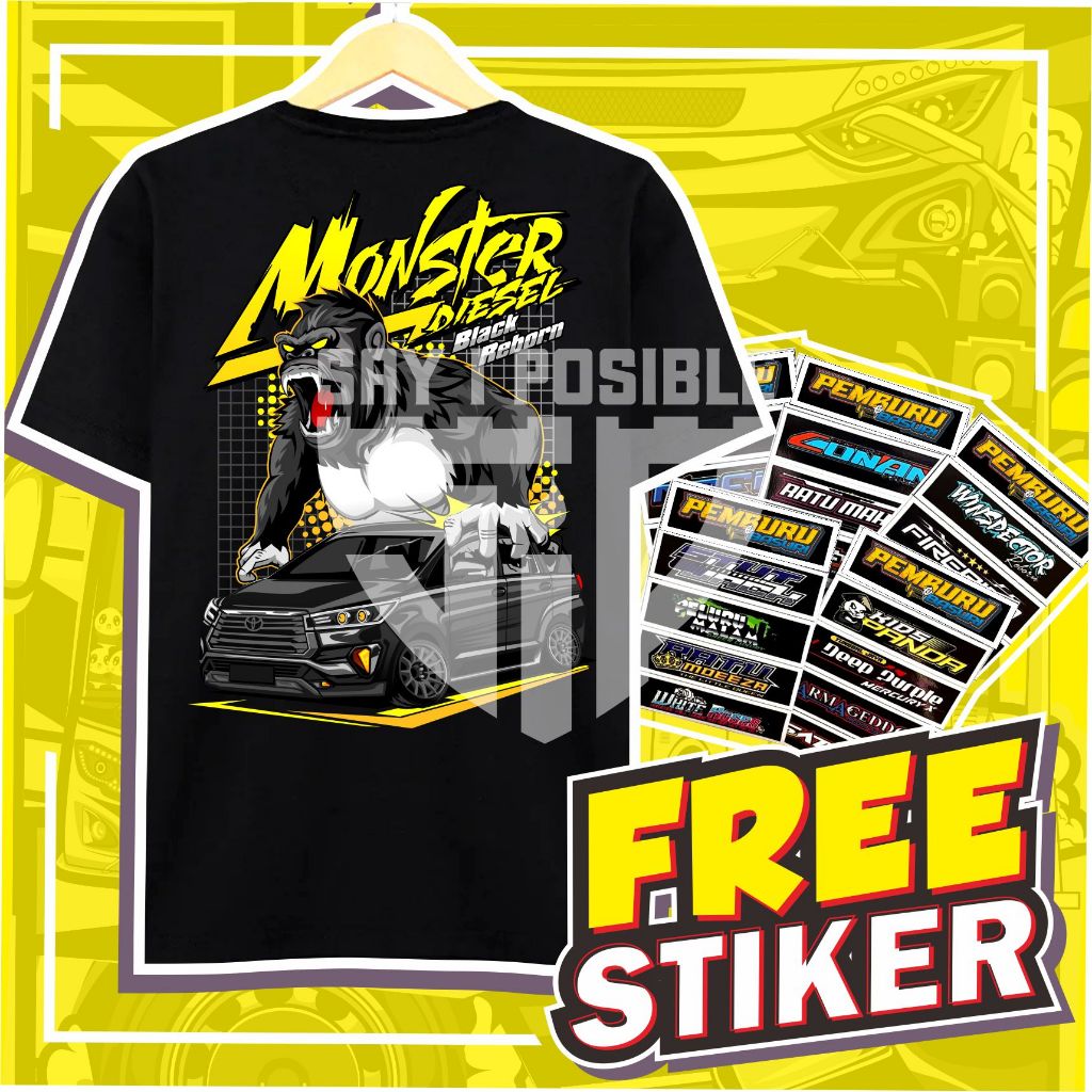 Jual Kaos Innova Innova Cumi Darat Monster Diesel Kingkong edition 2KD ...