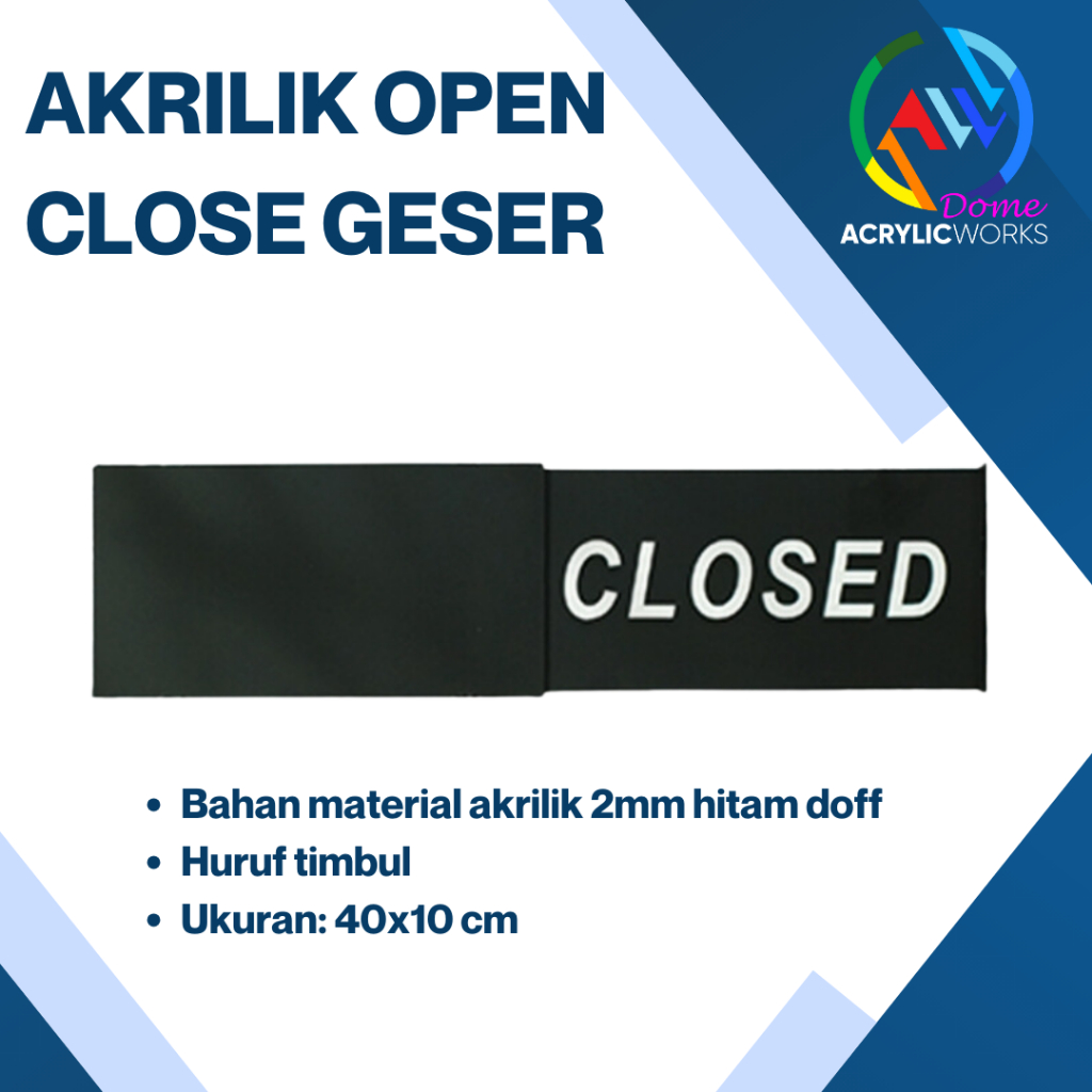 Jual Open Close Toko Akrilik : Penanda Buka Tutup Toko Elegan Open ...