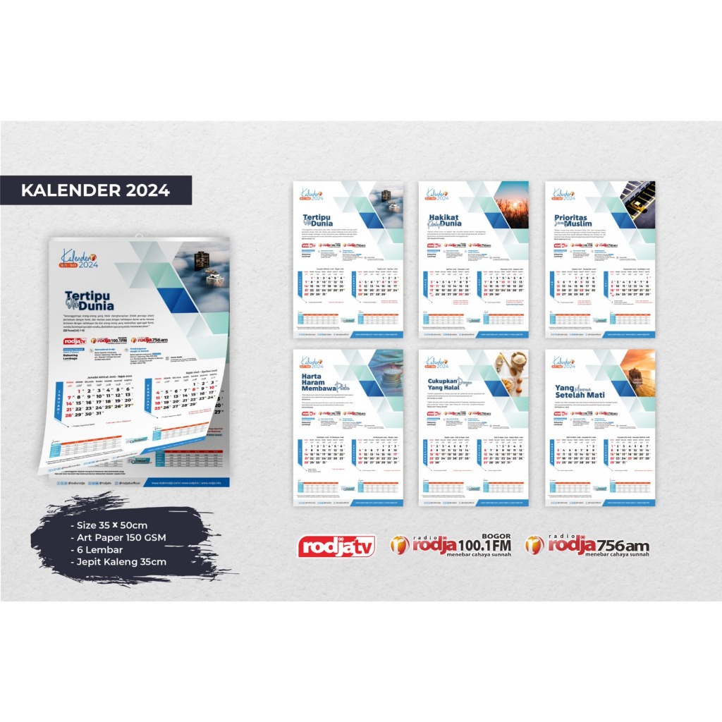 Jual Kalender Dinding Rodja 2024 M 1445-1446 H | Shopee Indonesia