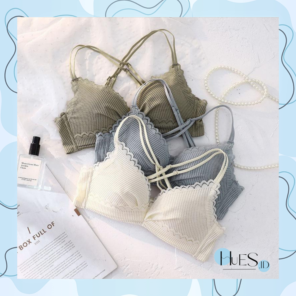 Jual HUES.ID Bra BH Push Up Set Model Tanpa Kawat Wanita Sport 9025 ...