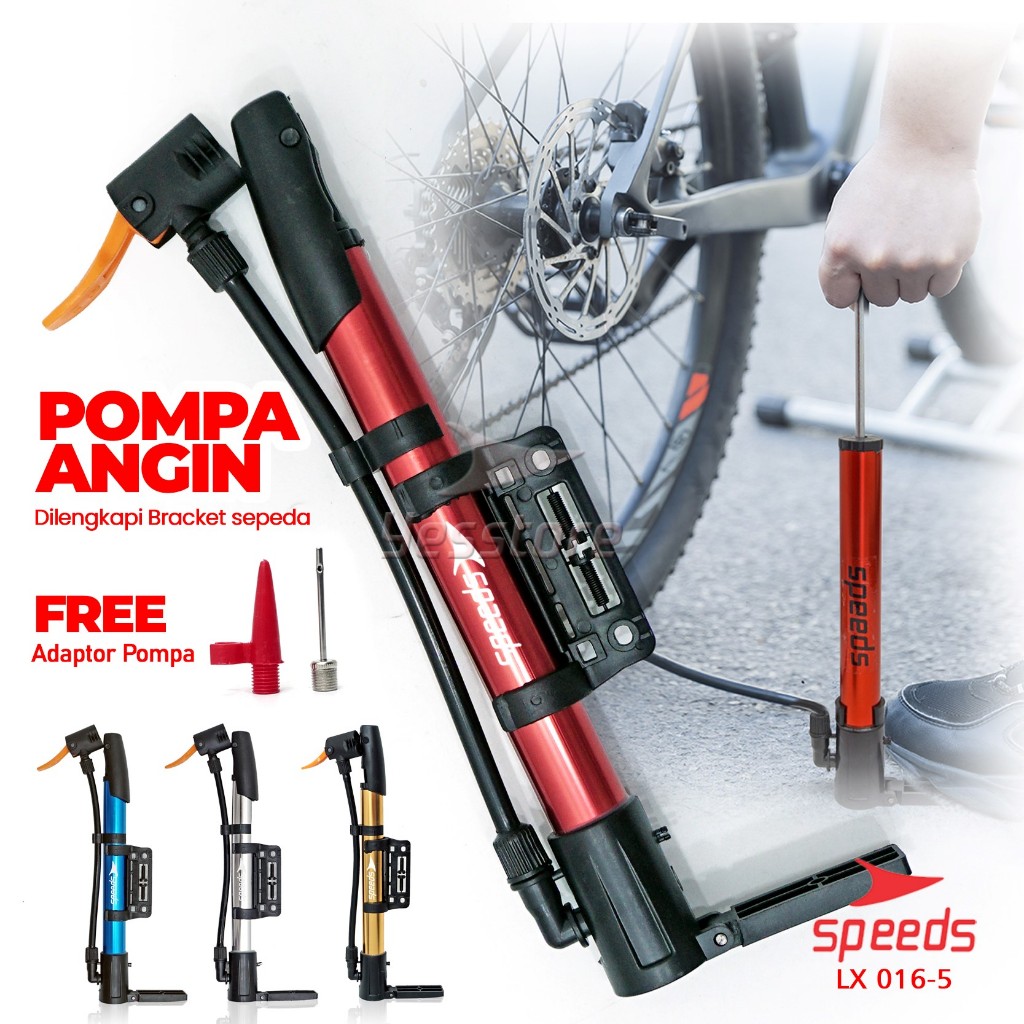 Jual SPEEDS Pompa Angin Ban Sepeda,Motor atau Bola Pompa Tangan 016-5 ...
