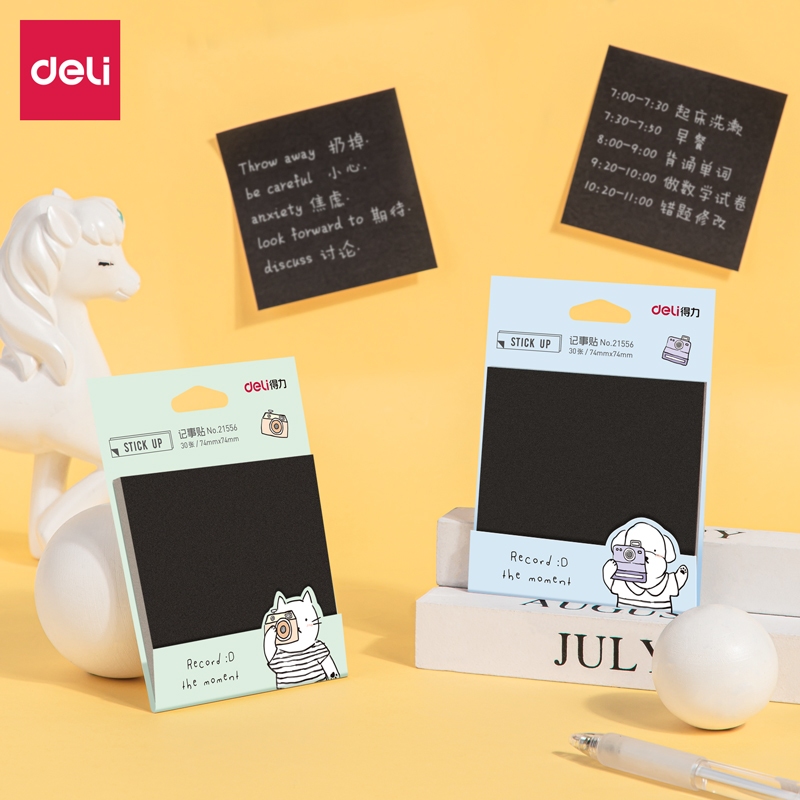 Jual Deli Sticky Notes - Memo Berwarna Dengan Motif Hewan Lucu 30Lembar ...