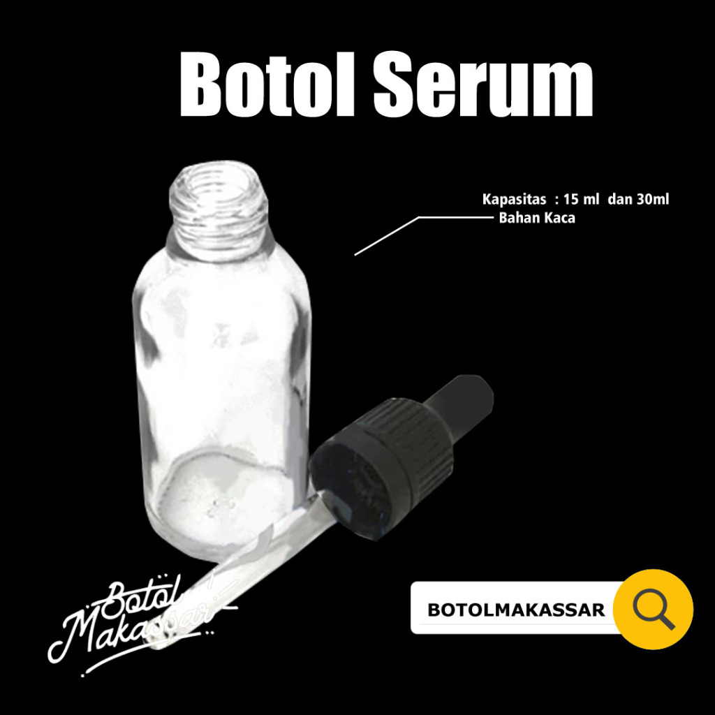 Jual Botol Serum Kaca ukuran 15 ml & 30 ml isi 1 pcs | Shopee Indonesia
