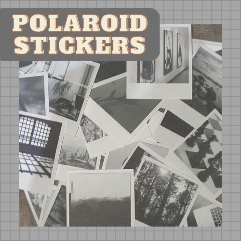 Jual [B397] 30 pcs polaroid stickers/ stiker polaroid aesthetic untuk ...