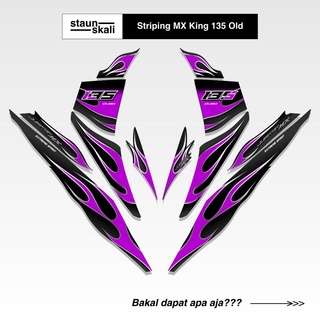 Jual Striping Jupiter MX Old 135 Variasi (29) Malaysia Exciter Sniper ...