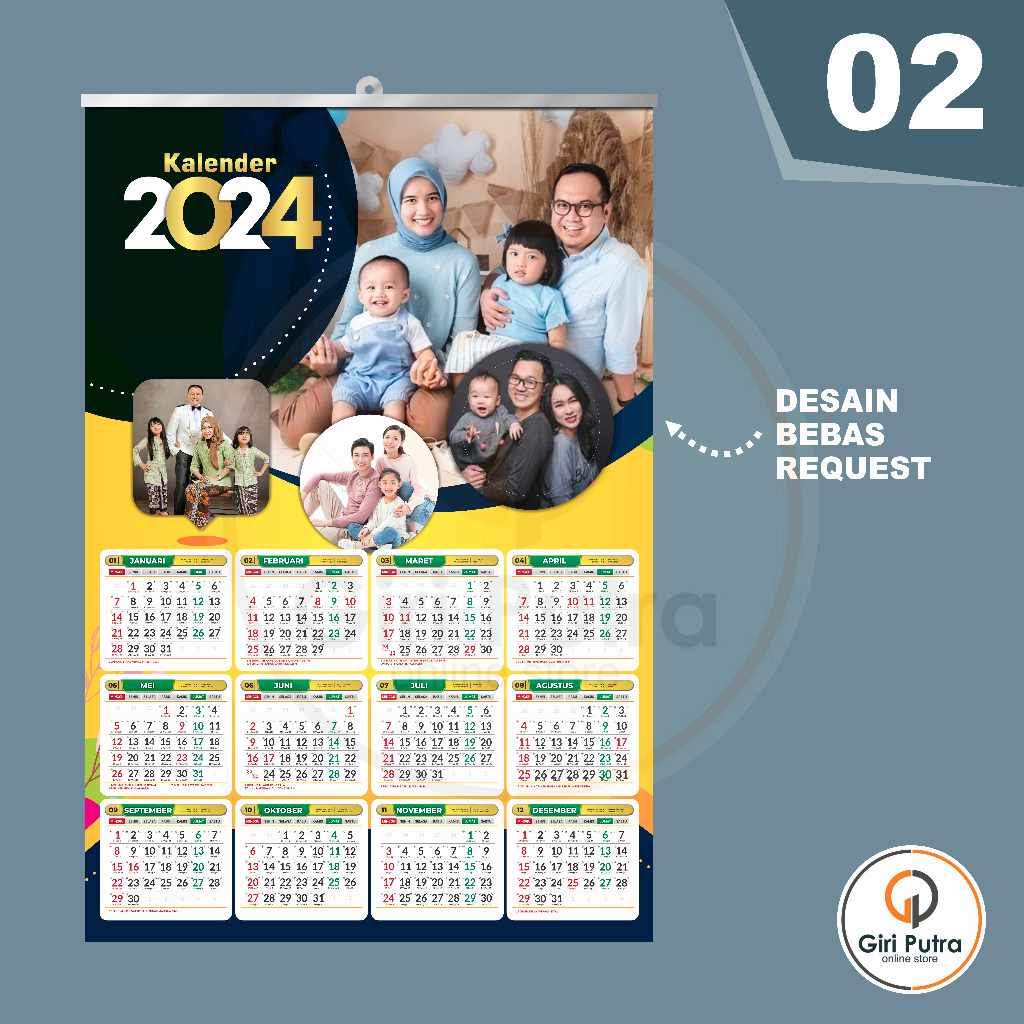 Jual KALENDER CUSTOME / KALENDER DINDING / KALENDER 1 LEMBAR MURAH ...
