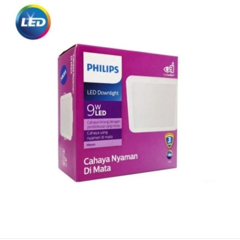 Jual Lampu Downlight Model Kotak PHILIPS LED Downlight MESON Square 9 ...