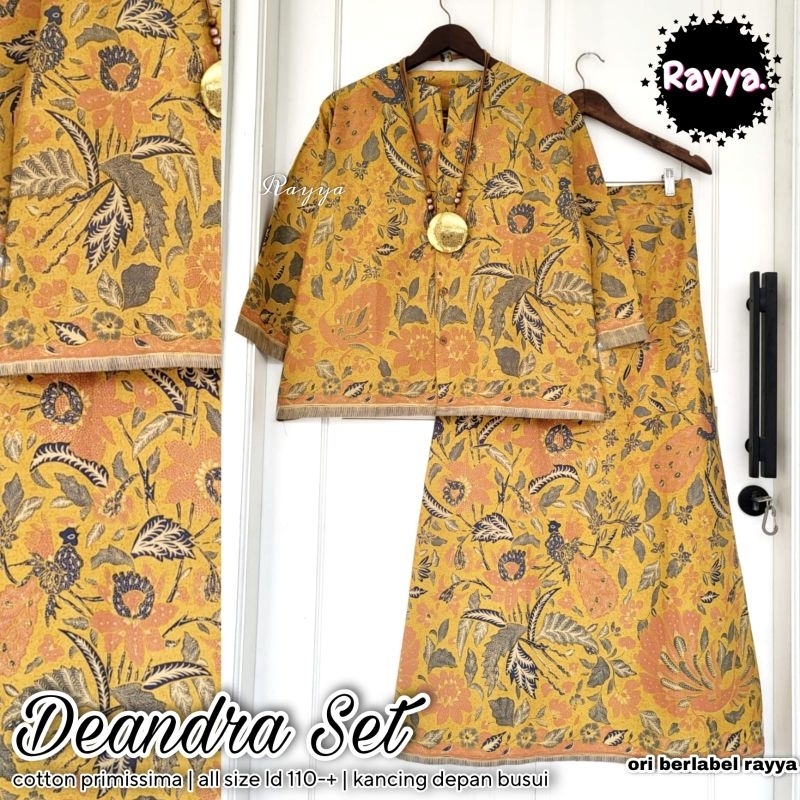 Jual setelan batik wanita terbaru deandra set ori rayya | Shopee Indonesia