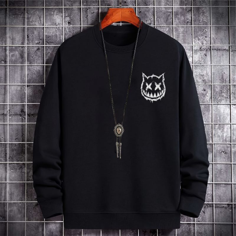 Jual Sweater Crewnek Sweater cowok Emot x Sweater perempuan keren ...