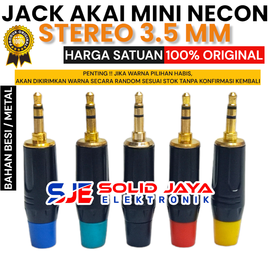 Jual JACK AKAI MINI STEREO 3.5 MM NECON JAK JEK JECK JEC JAC PLUG MALE ...
