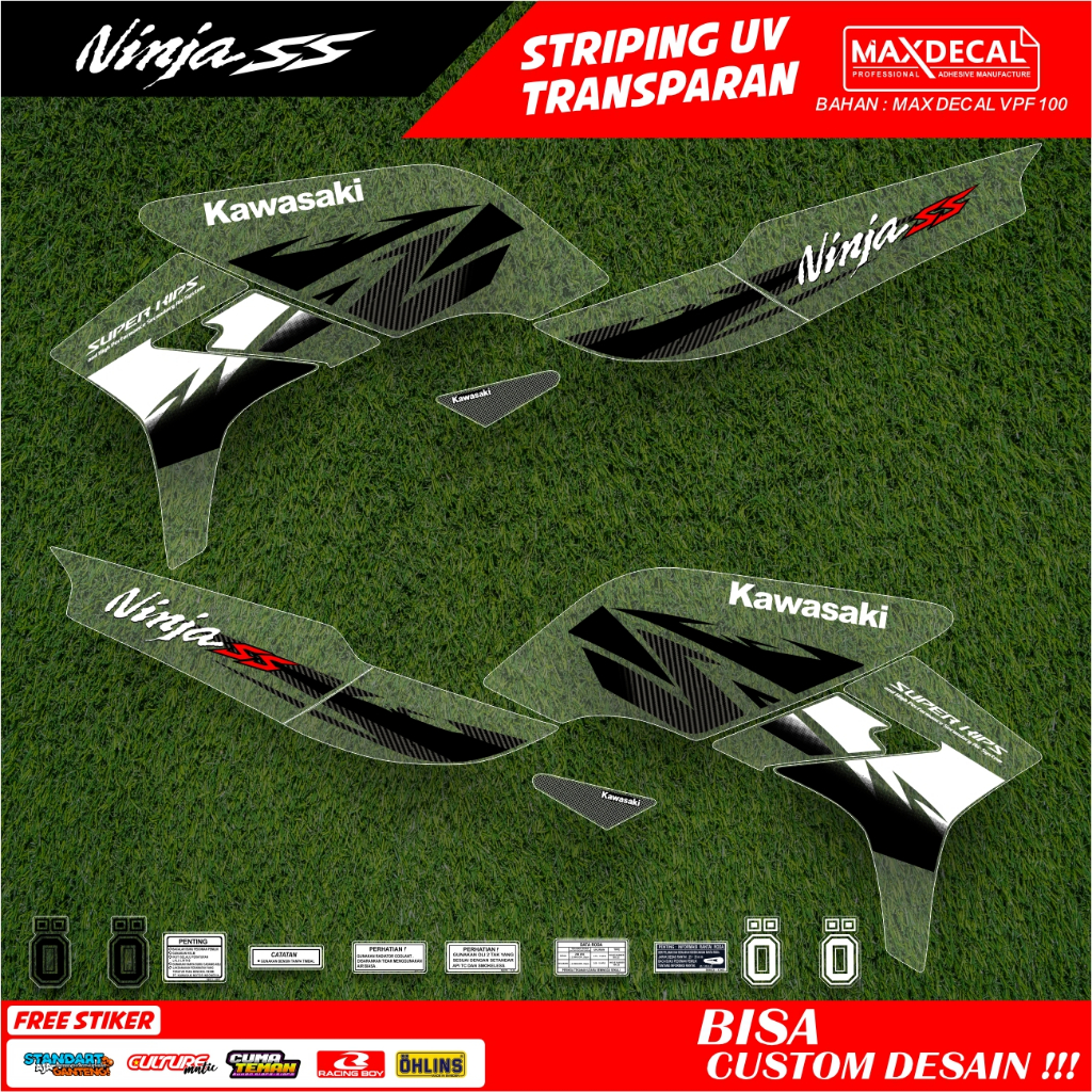 Jual STIKER STRIPING TRANSPARAN NINJA SS FACELIFT LIS STICKER UV SEMI ...
