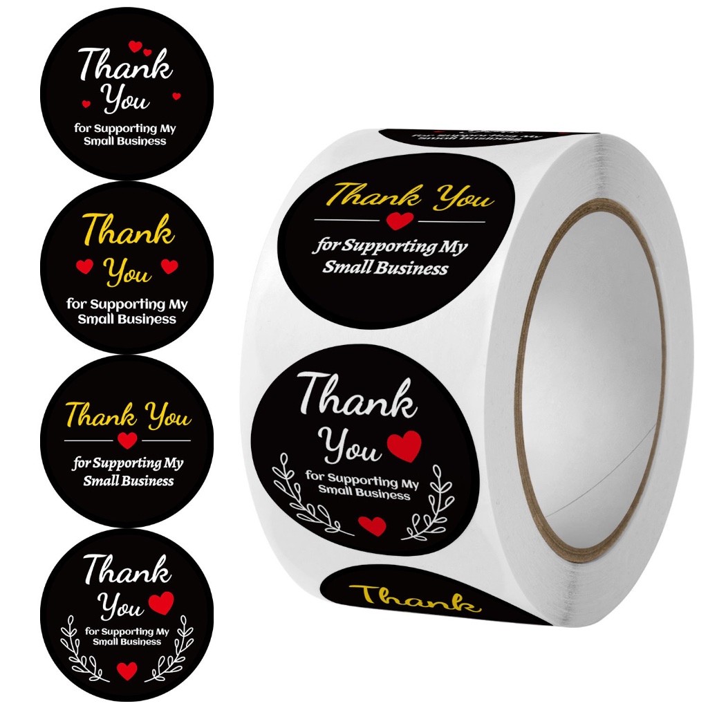 Jual Stiker Label Thank You / Stiker Roll (500 Pcs) / Stiker Ucapan ...