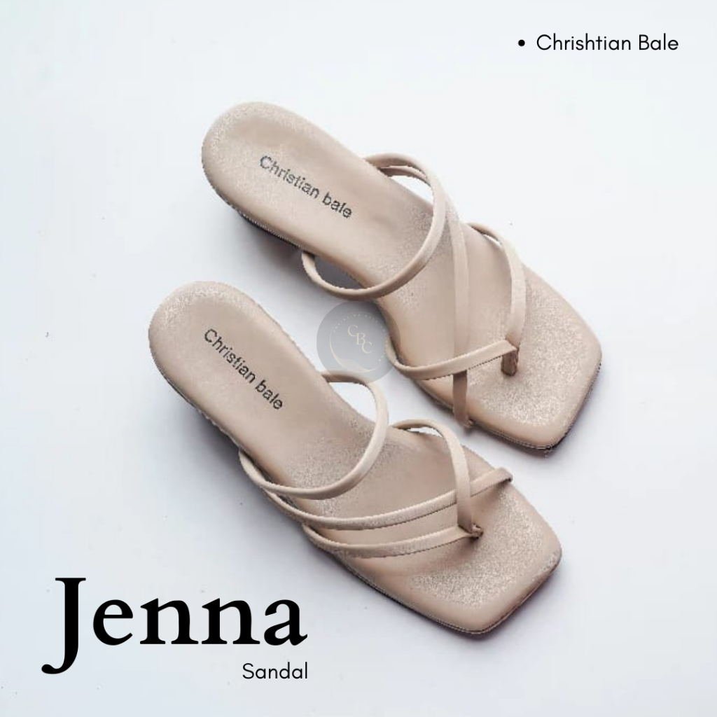 Jual Jenna - Christian Bale Sandal Jepit Wanita Kekinian High Heels ...