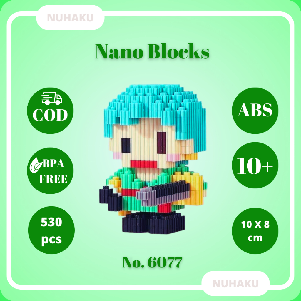 Jual Nano Block One Piece Edition Mini Series 3D Model, Mainan Blok ...