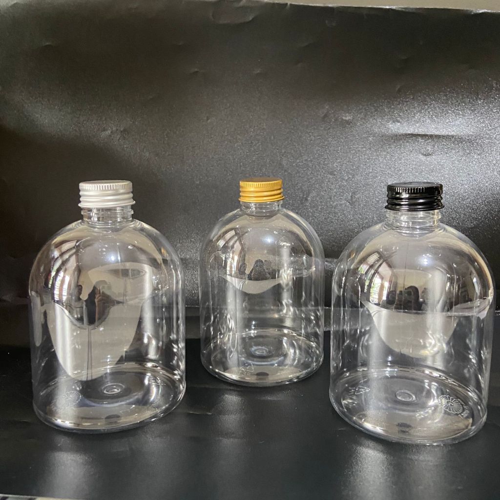 Jual Botol Apel Bulat 500ml Tutup Ulir Aluminium Neck 28 / Botol Ulir ...