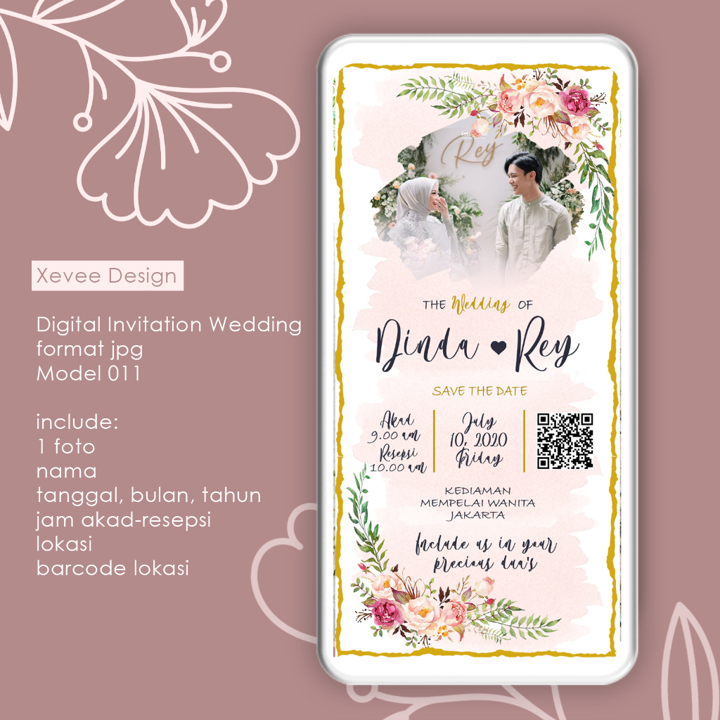 Jual UNDANGAN JPG UNDANGAN FOTO UNDANGAN DIGITAL E INVITATION UNDANGAN ...