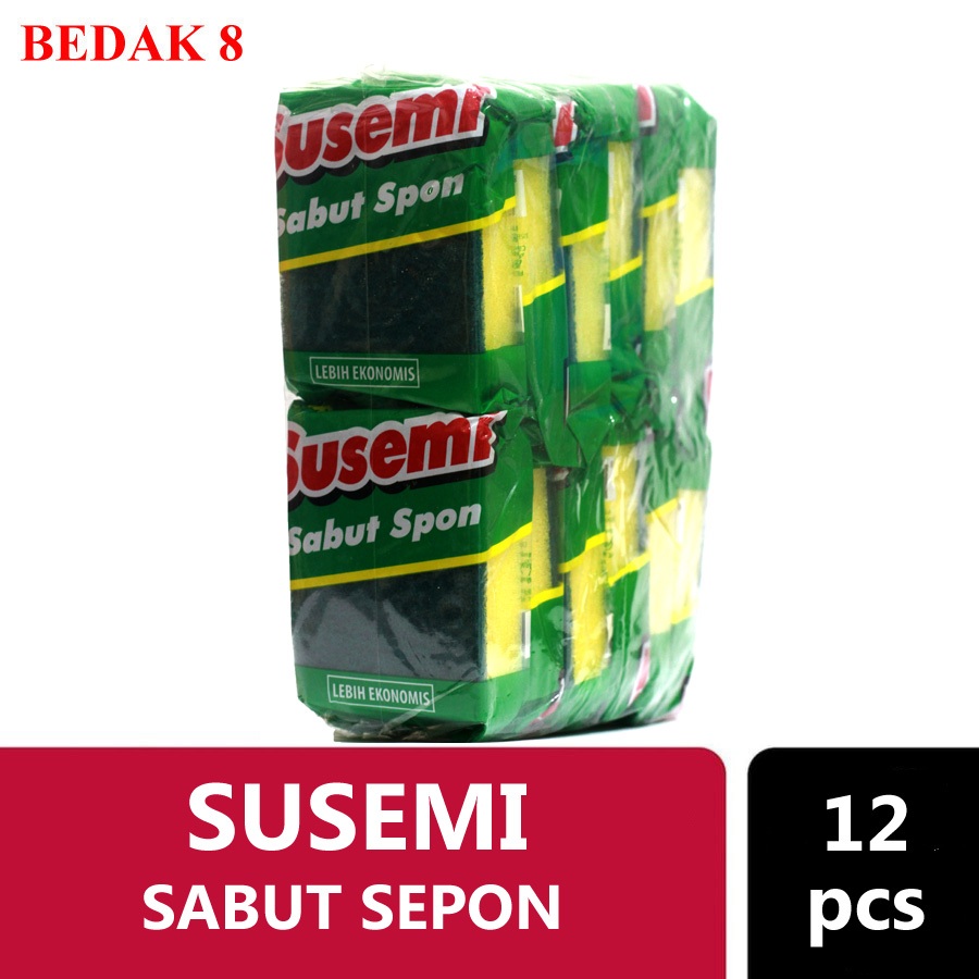 Jual [12 pcs] Sabut Spon Cuci Piring SUSEMI Berkualitas | Shopee Indonesia