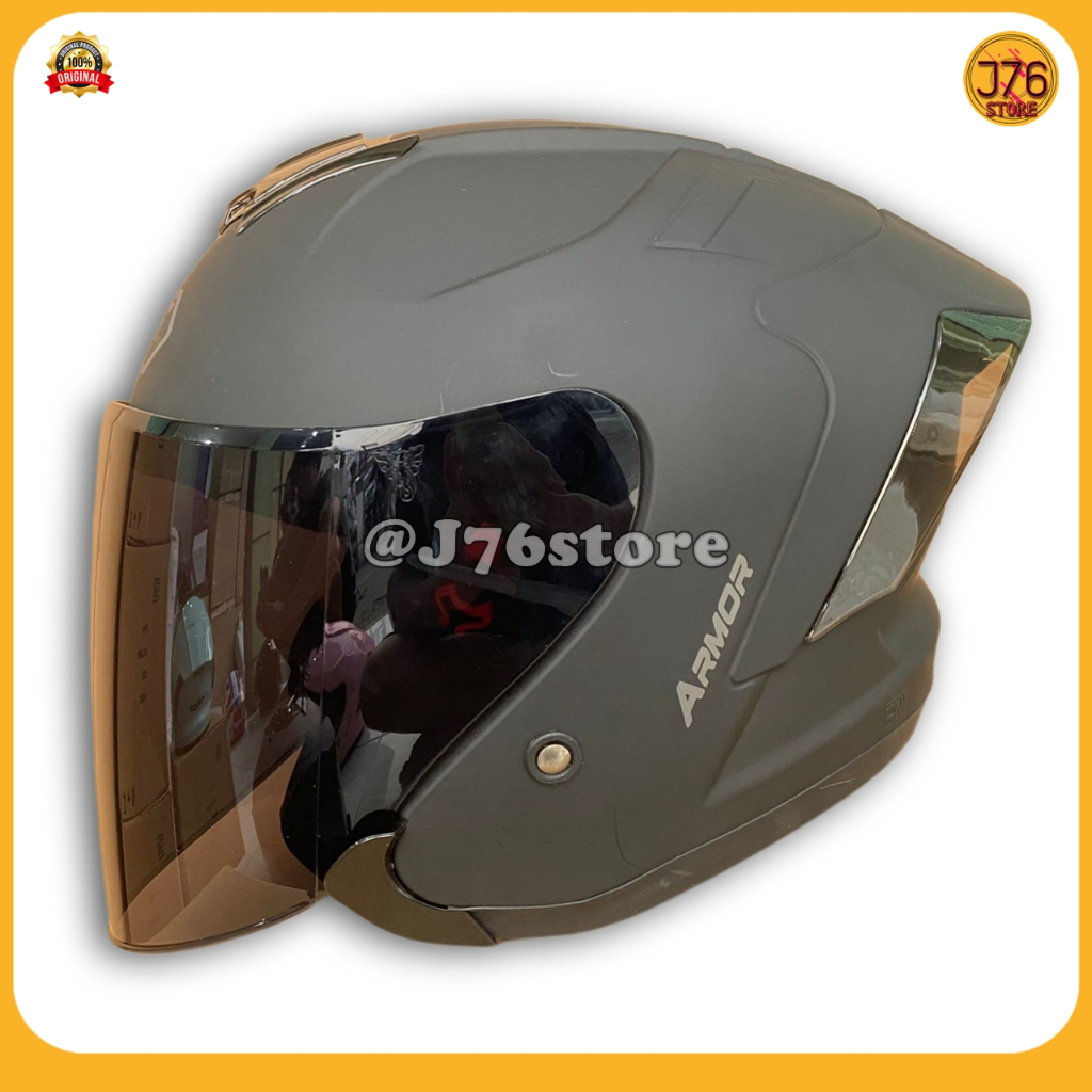 Jual Helmets Sepeda Motor Half Face Js Armor Yakuza Solid Polos ...