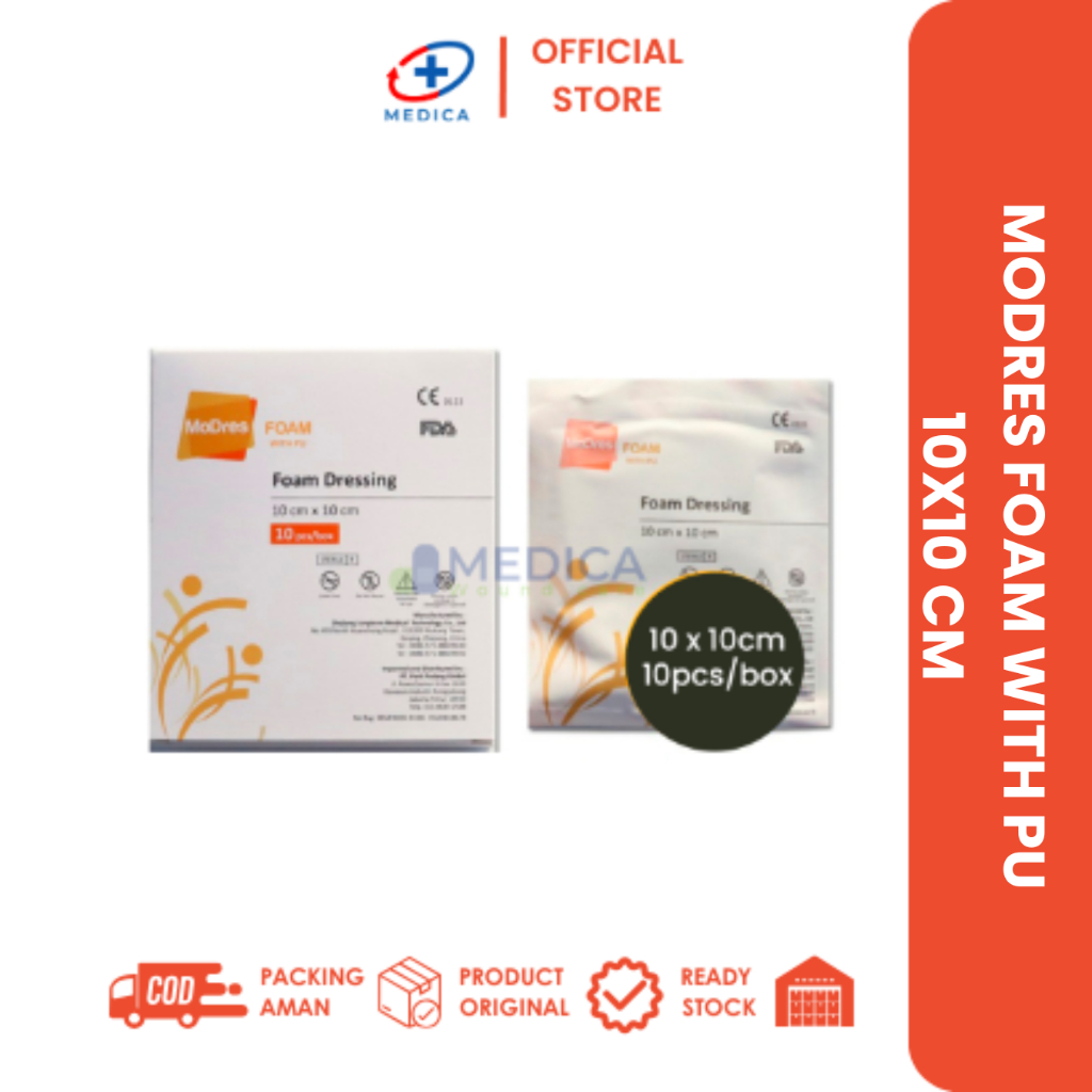 Jual Modres Dressing Foam with PU 10 x 10 cm (harga 1 pcs) | Shopee ...