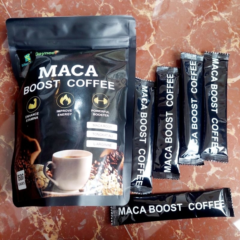 Jual kopi MACA BOOST COFFEE original isi 15 saset ( tahan sampai 2 jam ) | Shopee Indonesia