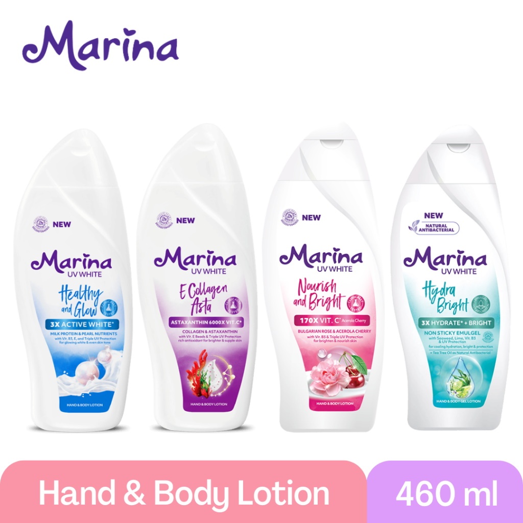 Jual Marina UV White Hand & Body Lotion 460ml | Shopee Indonesia