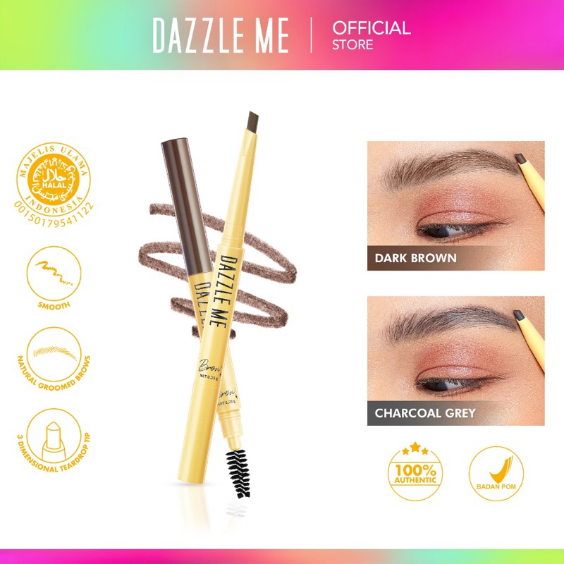 Jual DAZZLE ME Brow Likey | Eyebrow pencil matic | Shopee Indonesia