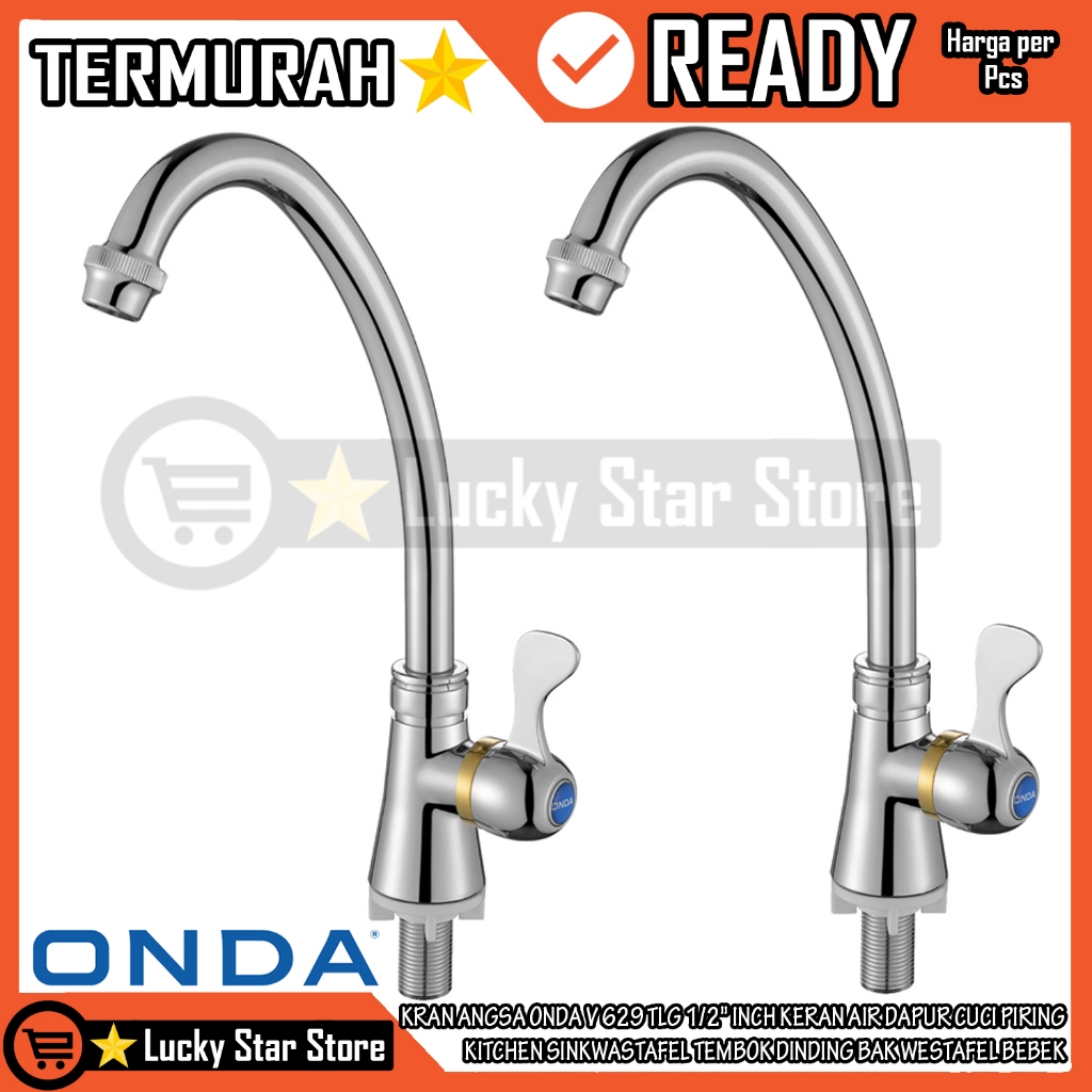 Jual KRAN ANGSA TANAM AIR DAPUR ONDA V 629 TLG 1/2" INCH WASTAFEL ...