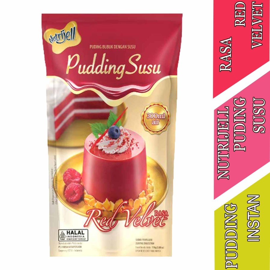 Jual Pudding Susu Rasa Red Velvet - Nutrijell - Pudding Susu - 110gr ...