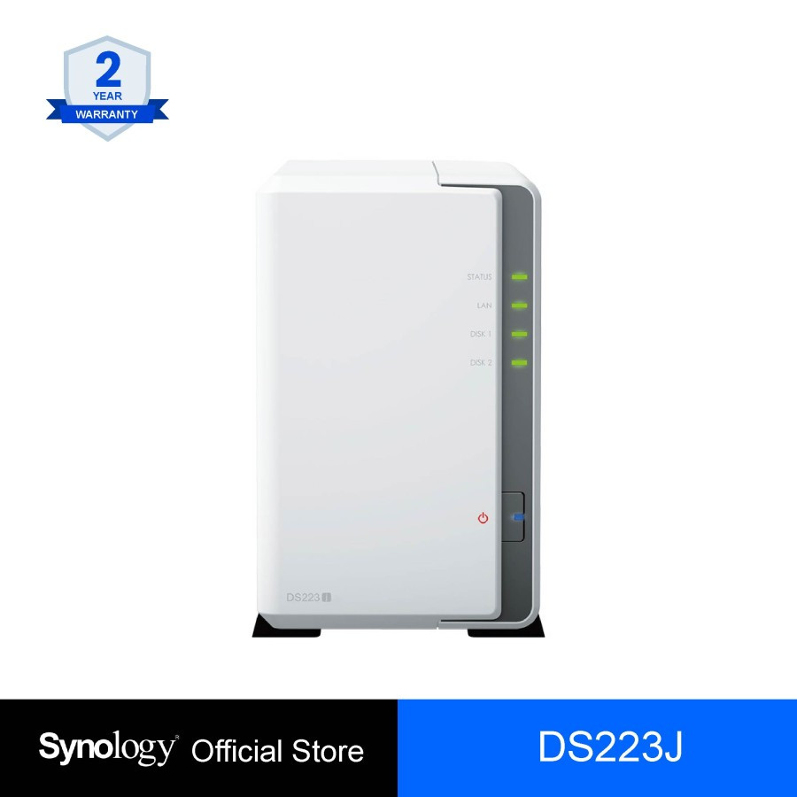 Jual NAS Synology DS223J 2TB / 4TB - DiskStation 2-BAY NAS Server ...