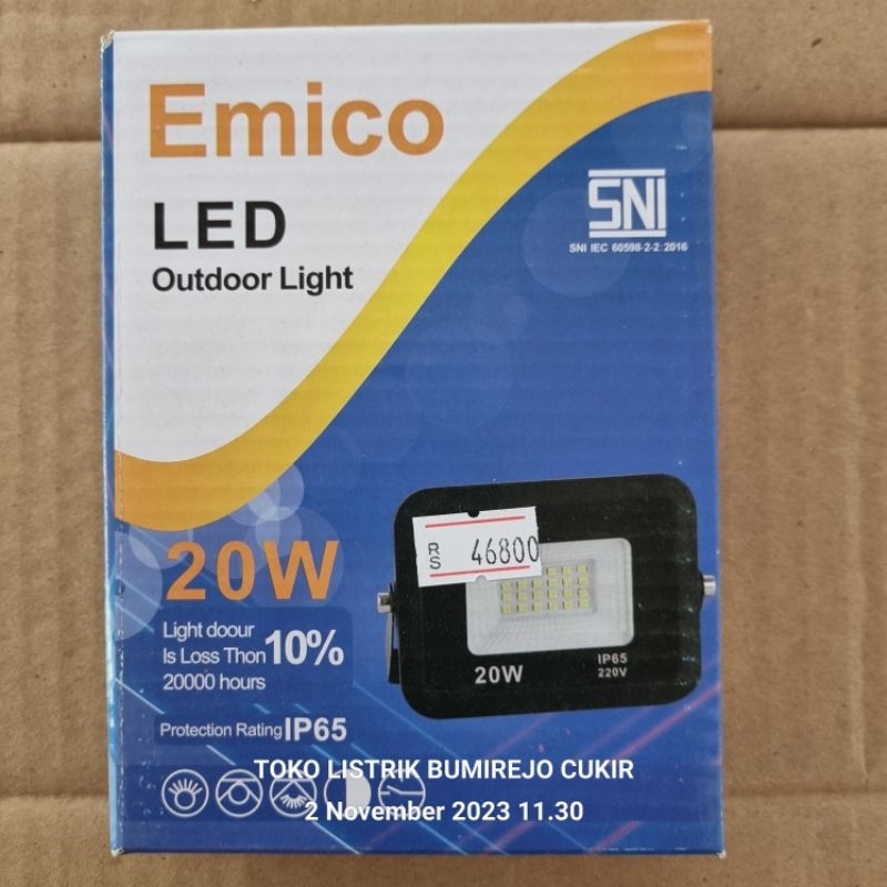Jual Lampu Sorot Led Outdor Emico 20 Watt | Shopee Indonesia