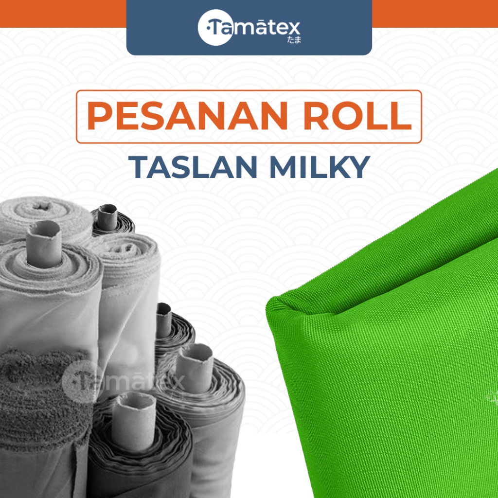 Jual PESANAN 1 ROLL | KAIN TASLAN MILKY WATERPROOF LEM PUTIH POLYESTER ...
