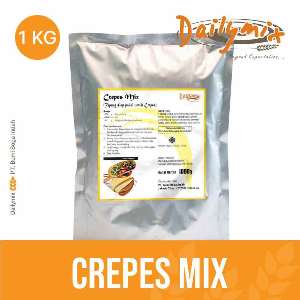 Jual ( Dailymix) Tepung Premix Crepes Instant / Crepes Instant / Tepung ...