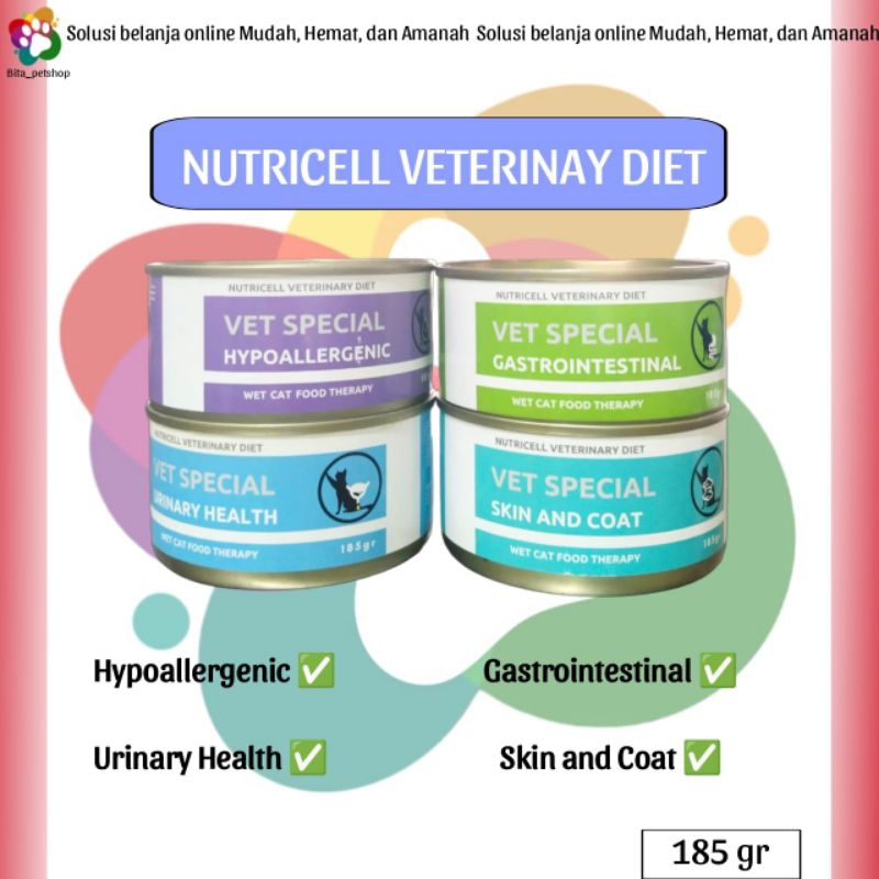 Jual Nutricell Vet Spesial 185gr / Wet Food /Makanan Basah Kucing ...