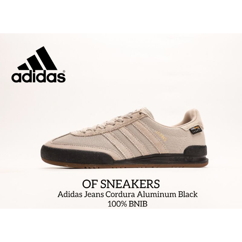 Jual Sepatu Adidas JEANS Cordura Trainers Aluminum Black 100% Authentic ...