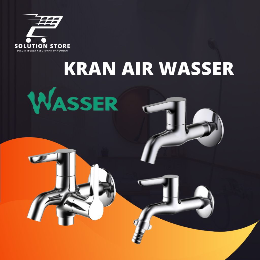 Jual Wasser Keran Air Kran Air Mesin Cuci Wastafel Panjang Stainless Steel Tembok 2 Cabang ...
